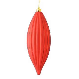 Vickerman 8" Red Matte Line Finial Ornament, Pack of 4 - Bed Bath ...
