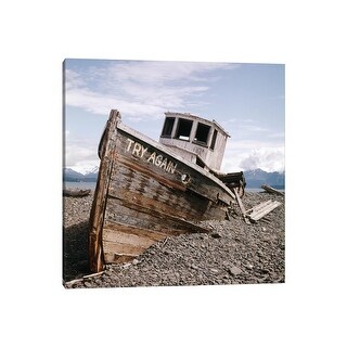 iCanvas "1980s Try Again Boat Wreck Homer, Alaska USA" by Vintage ...