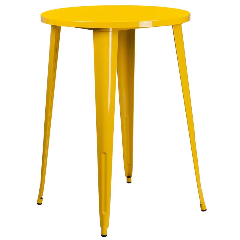30-inch Indoor/ Outdoor 5-piece Round Metal Table and Stools Set ...