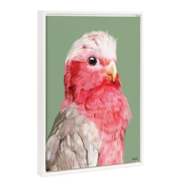 Kate and Laurel Sylvie Beaded Regal Galah Canvas by Inkheart Designs - Bed Bath & Beyond - 39377366