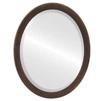 Florence Framed Oval Mirror in Rubbed Bronze - Antique Bronze - Bed ...