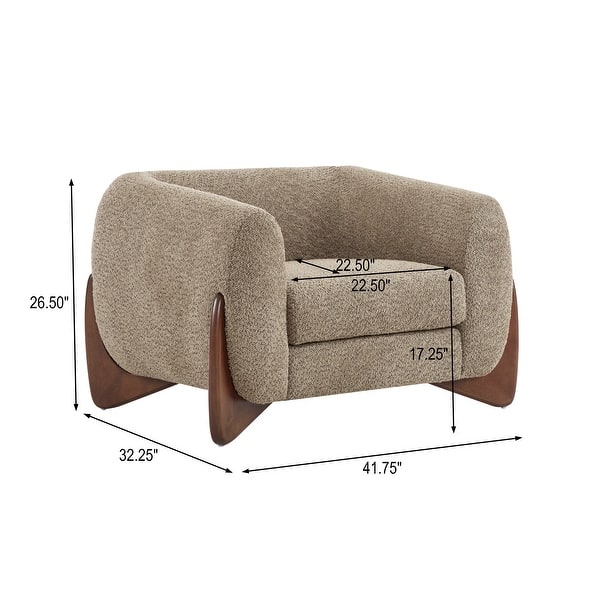 Tina Modern Upholstered Boucle Arm Club Chair by Christopher Knight ...