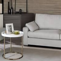 Modern-style Lipped Edge Side Table with Copper Legs - Bed Bath ...