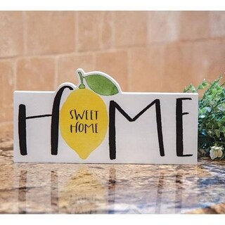 Home Sweet Home Lemon Block - H - 5.00 in. W - 0.75 in. L - 9.75 in ...