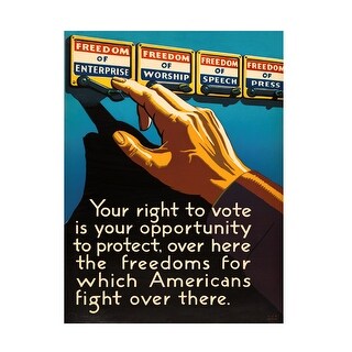 Print Collection 'Dont Forget to Vote Today' Canvas Art - Bed Bath ...