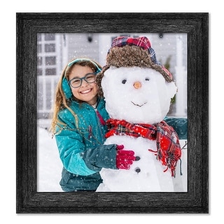 28x28 Frame Black Barnwood Picture Frame - Modern Photo Frame Includes ...