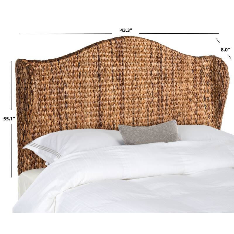 SAFAVIEH Gayatri Natural Woven Wingback Headboard (Full) - On Sale ...