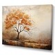 Designart "Minimalism Oak Tree Shimmering Autumn I" Floral Canvas Art ...