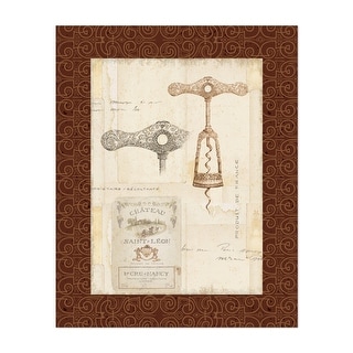 Fancy Corkscrew II Border Illustrations Alcohol Wine Art Print/Poster ...