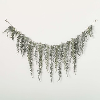 6'L Sullivans Lush Cypress & Berry Garland, Green Christmas Garland ...