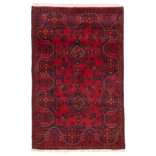 ECARPETGALLERY Hand-knotted Finest Khal Mohammadi Red Wool Rug - 2'8 x ...