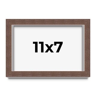 11x7 Shadow Box Frame Brown | 1.125 inches Deep Real Wood Rustic - On ...