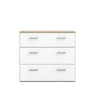 Porch & Den Space Oak Structure and White 3-drawer Chest - Bed Bath ...