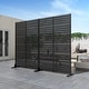 Louvered Shutters Privacy Screen Galvanized Freestanding Panel - Bed ...