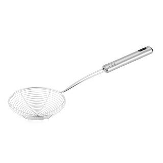 Home Kitchen Metal Wire Spiral Mesh Frying Skimmer Strainer Ladle 4.5 ...