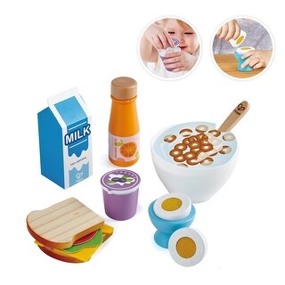 Hape Kitchen Delicious Breakfast Food Playset, 8 Pieces - Bed Bath ...