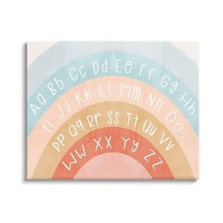 Stupell Pastel Rainbow Alphabet Canvas Wall Art Design by Lil' Rue ...