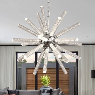 24 Lights Modern Sputnik Chandelier with Bubble Column - Bed Bath ...