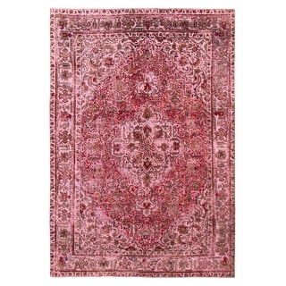 ECARPETGALLERY Hand-knotted Color Transition Pink Wool Rug - 6'5 x 9'5 ...