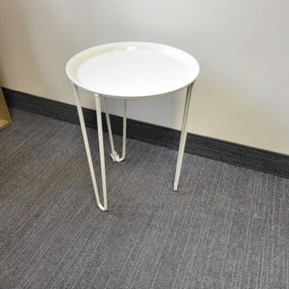 Round White Metal Table - Bed Bath & Beyond - 42159251