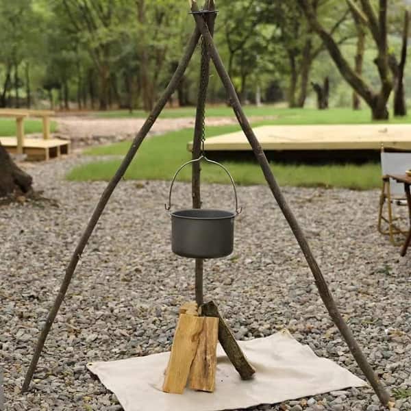 ColourTree Steel Camping Tripod Board - Turn Branches into Campfire ...