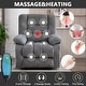 Overstuffed Microfiber Recliner Chairs with 8-Point Vibration Massage ...