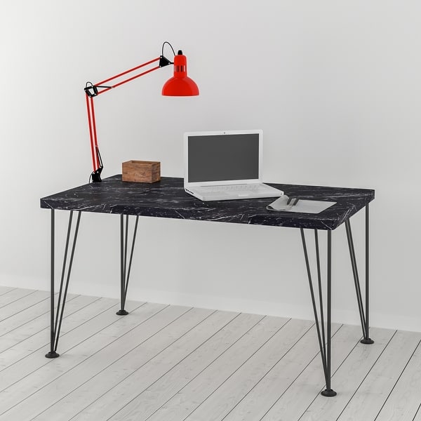 Wood Base With Metal Legs Study Desk - Bed Bath & Beyond - 32063770