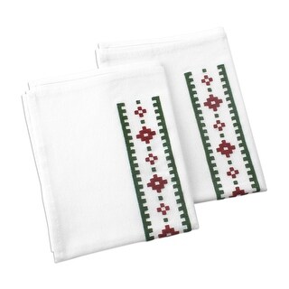 Novica Handmade Burgundy Paths Cotton Tea Towels (Pair) - Bed Bath ...