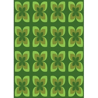Ahgly Company Machine Washable Transitional Pea Green Area Rugs - Bed ...