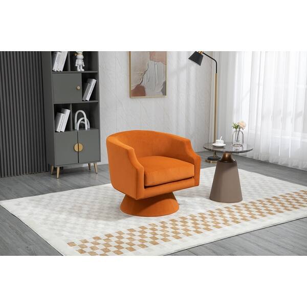 Round Accent Chairs Sofa 360 Degree Swivel Cuddle Barrel Armchairs with ...