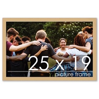 25x19 Traditional Natural Complete Wood Picture Frame with UV Acrylic ...