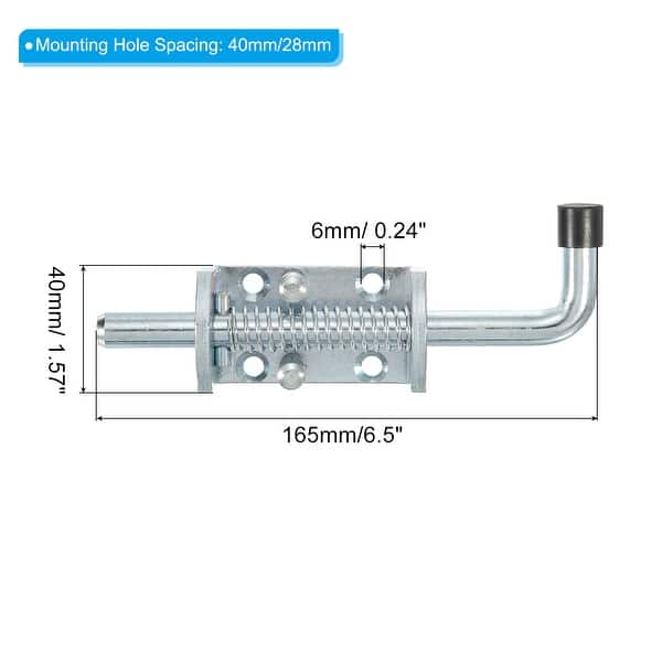 4Pcs Spring Loaded Latch Pin 6.5" Iron Security Latch Sliding Barrel ...