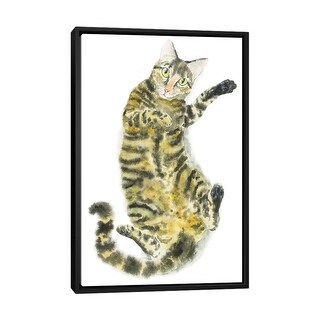 iCanvas "Cute Tabby Cat" by Alexey Dmitrievich Shmyrov Framed - Bed ...