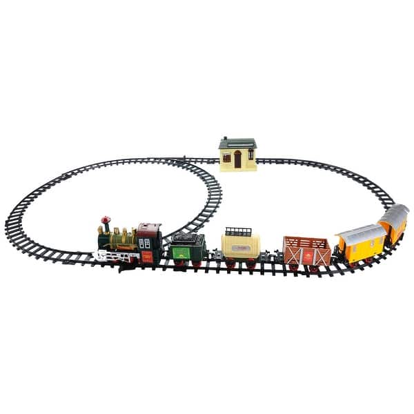 18-Piece Lighted and Animated Continental Express Train Set with Sound ...