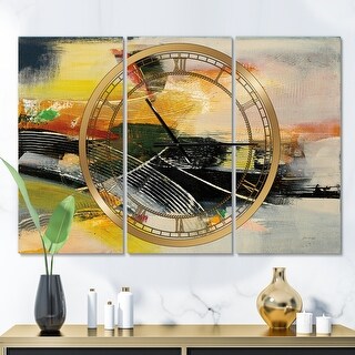 Designart 'End of the Orange Rainbow I' Glam 3 Panels Oversized Wall ...