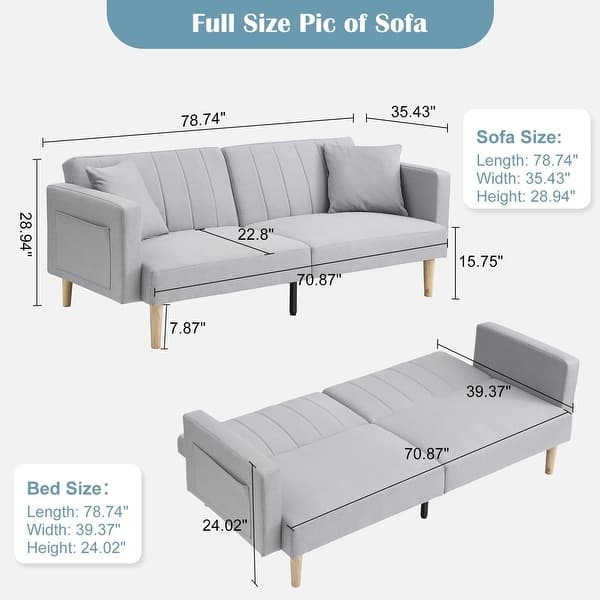 futon sofa bed dimensions