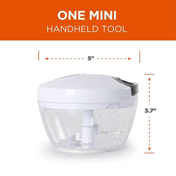 Mini Food Chopper with Easy Grip Handle, Veggie Chopper with Stainless ...