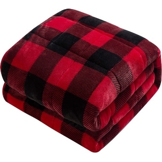 Dearfoams Buffalo Plaid Weighted Blanket - Bed Bath & Beyond - 41453400
