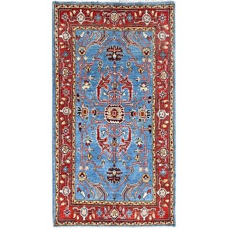 Shahbanu Rugs Ruddy Blue Dense Weave Veggie Dyes Pure Wool Hand Knotted ...