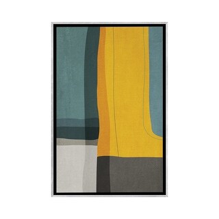 iCanvas "Mustard Teal Gray Mcm Abstract I" by EmcDesignLab Framed - Bed ...