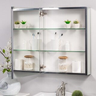 Indoor Bathroom Wall Mounted Cabinet White - 5 in wide x24 in deep x30 ...