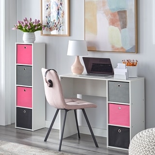 Simple Living Jolie Pink Writing Desk and Bookcase Set - Bed Bath ...