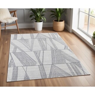 Abstract Rectangle Industrial Style Rug - 72' X '48' X '0.5 - Bed Bath ...