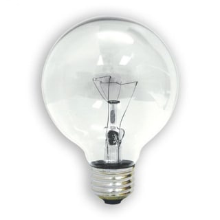 GE Lighting 44739 Incandescent G25 Globe Bulb, Crystal Clear, 40W, 3 ...