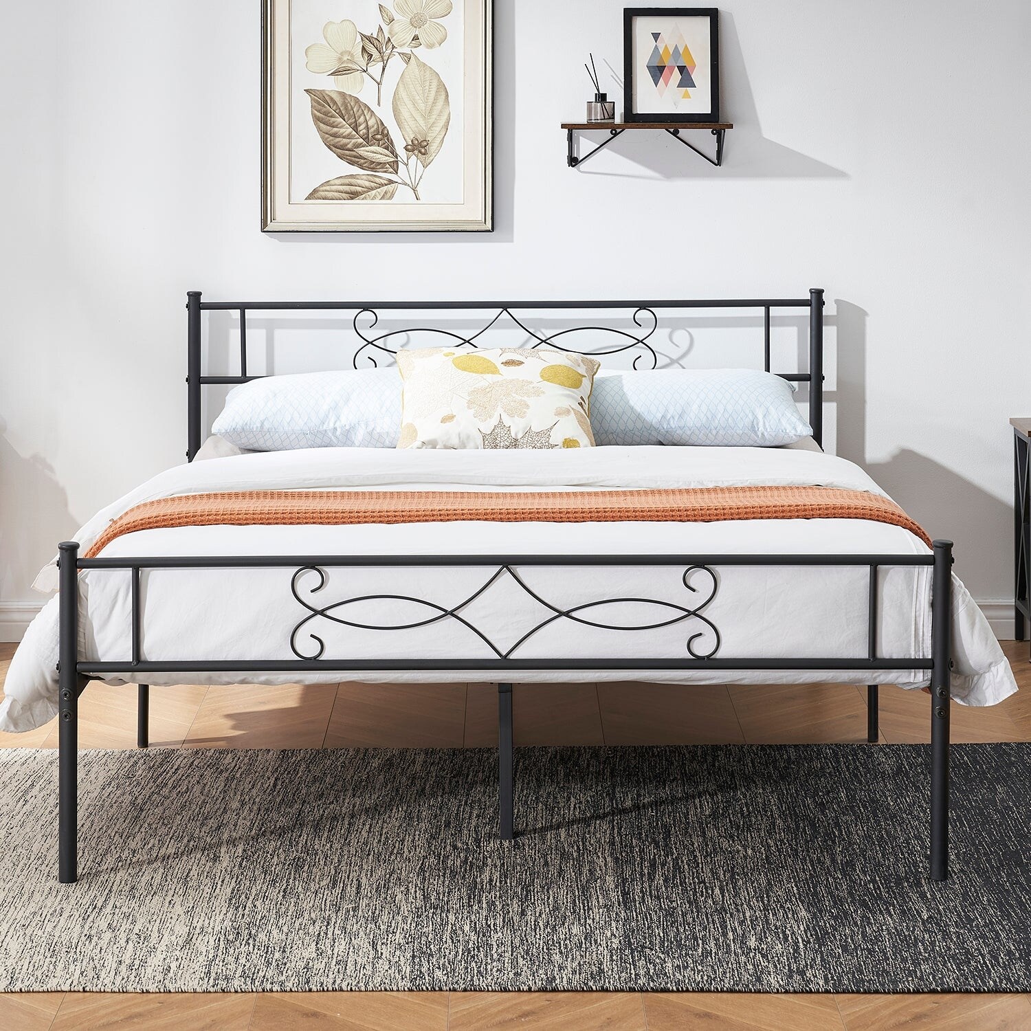 Metal Bed Frame with Headborad & Footboard - On Sale - Bed Bath ...