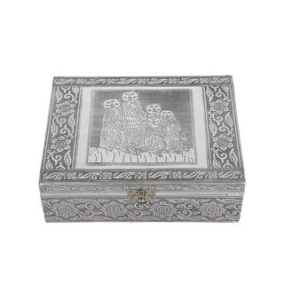 Aluminium Meerkat Family Embossed Movable Tray Box 9x6.5x3 in Mothers ...