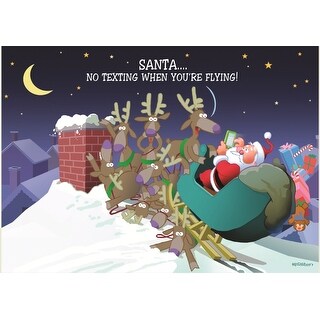 Santa No Texting When Flying It May Cause a Pile Up 18 Boxed Holiday ...