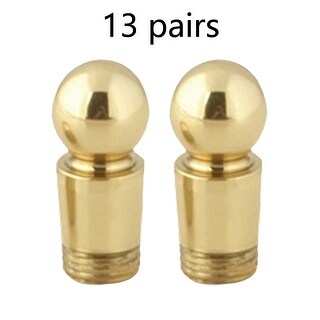 13 Pairs Carpet Rod Finials Bright Brass Ball Tips | Renovator's Supply ...