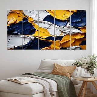 Designart "Remembering Ukraine Abstract Painting V" Abstract Multipanel ...