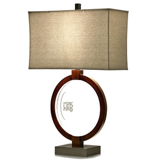 StyleCraft Wellwood Rust Table Lamp - White Softback Fabric Shade - Bed ...